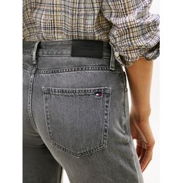 Tommy Hilfiger Damen Straight-Jeans "DNM CLASSIC STRAIGHT RW"grau, Gr. 34, Abriebeffekte, Denim/Jeans, Obermaterial: 100% Baumwolle, Jeans