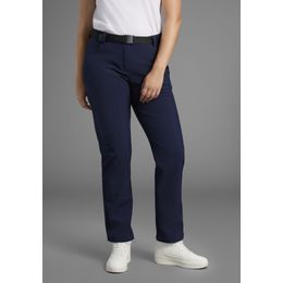 Maier Sports Damen Softshellhose "DA-HOSE EL. SOFTSH. PERLIT W", blau, Gr. 34, Obermaterial: 92% Polyester, 8% Elasthan, Hosen, Auch in Kurz-Gr&ouml;&szlig;en,
