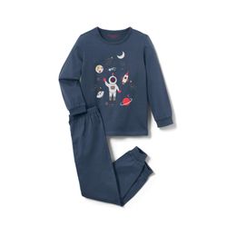 Tchibo - Kinder-Pyjama Astronaut - Herren - Gr. 134/140 - blau/print