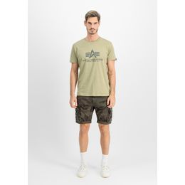 Herren Shorts "Crew Short Camo", gr&uuml;n, Gr. 28, Alpha Industries, Obermaterial: 98% Baumwolle, 2% Elastan, Hosen