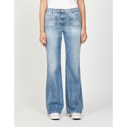 Gang Damen Schlagjeans "Gang Jeans Bootcut 94JESSI FLARED"denim blau, Gr. 26, 98% Baumwolle, 2% Elasthan, Jeans