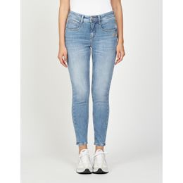 Relax-fit-Jeans Gang "Gang Jeans Relaxed Fit 94AMELIE CROPPED", Damen, Gr. 24, denim blau, 98% Baumwolle, 2% Elasthan, Jeans
