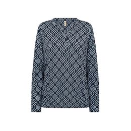 soyaconcept Damen Kurzarmhemd "Soya Concept T-shirt SC-FELICITY"6910c navy combi, Gr. S, Obermaterial: 50% Baumwolle, 50% Viskose, Hemden
