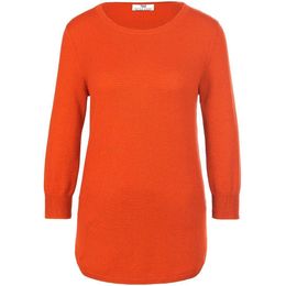 Peter Hahn - Rundhals-Pullover aus Seide und Kaschmir, orange, Gr. 50 / XL - Seide