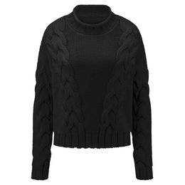 Peter Hahn - Pullover mit Stehkragen, schwarz, Gr. 40 / M - Baumwolle