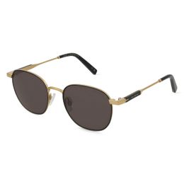 Ted Baker 1714 | Unisex-Sonnenbrille | Fassung: Vollrand, Rund, Metall, Schwarz | Glasfarbe: Grau Verlaufend