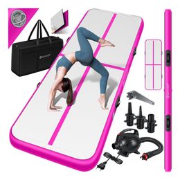 Kesser&reg; Turnmatte Aufblasbar Airtrack 2m/3m/4m/5m/6m Fitness-Matte Gymnastikmatte inkl. Tragetasche & elektr. Luftpumpe Yogamatte, Tumbling Matten, Trainingsmatte, Turn- & Fitness