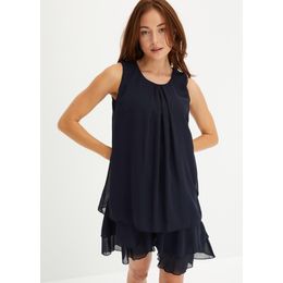 bonprix Chiffon-Kleid, blau