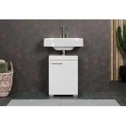 Waschbeckenunterschrank Welltime "Avena", wei&szlig;, B:40cm H:56cm T:34cm, Holzwerkstoff, MDF, Schr&auml;nke, Waschbeckenunterschrank, Unterschrank mit T&uuml;r & Einlegeboden &ndash; (B/T/H) 40/34/56 cm