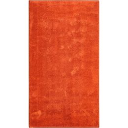 Teppich ANDIAMO "Arezzo", terra, B:60cm H:16mm L:110cm, Polyester, Teppiche, Teppich, Uni Farben, weicher Flor, waschbar, ideal im Wohnzimmer & Schlafzimmer