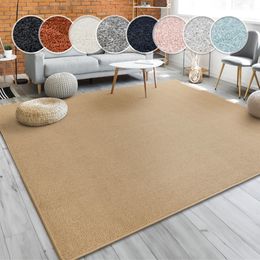 Teppich Paco Home "Porto 890", gold (goldfarben), B:60cm H:13mm L:100cm, Obermaterial: 100% Polypropylen, Teppiche, Teppich, Kurzflor, Uni-Farben, ideal im Wohnzimmer & Schlafzimmer