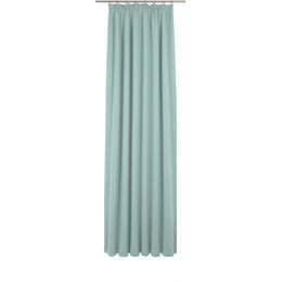 Vorhang Adam "Uni Collection", blau (hellt&uuml;rkis), B:142cm H:215cm, Jacquard, Baumwolle (Bio-Baumwolle), Gardinen, aus 100% Bio-Baumwolle, Ma&szlig;anfertigung