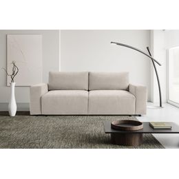 Schlafsofa WERK2, B:245cm H:74cm T:102cmbeige, 100% Polyester, Wohnzimmer, Sofas, "Lima, inkl. Bettkasten, bequem, Mega Sofa: Breite 245 cm", Big