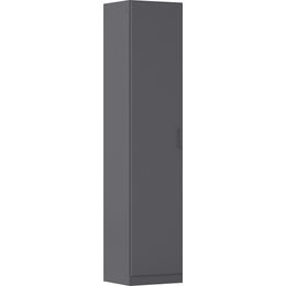 Mehrzweckschrank Rauch, B:47cm H:210cm T:41cmgraumetallic, griffe graumetallic, Holzwerkstoff, K&uuml;che, Schr&auml;nke, "Garderobe Kleiderschrank Schrank