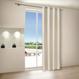 Gardine "Aurora", beige, B:140cm H:245cm, Polyester, HOME LIVING BY GERSTER, Gardinen, Gardine, SB-&Ouml;senschal "Aurora" aus Dekostoff