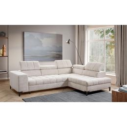 Ecksofa, B:276cm H:75cm T:203cmbeige, exxpo - SOFA FASHION, 90% PES, 10% NY, Wohnzimmer, Sofas, "Bocco, hochwertige Verarbeitung, toller Sitzkomfort,