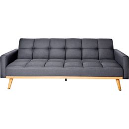 Schlafsofa Jahnke "CHILLAX BOX", granitgrau, eiche, B:214cm H:83cm T:83cm, Sofas, Schlafsofa, mit Schlaffunktion, Seitentasche, Breite 214 cm