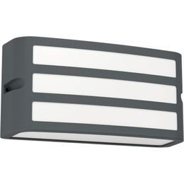 Eglo Wandleuchte "Camarda Wandlampe, rechteckige Au&szlig;enlampe, Au&szlig;enwandleuchte, IP54, E27", grau, 1, H: 11cm, 1 Stk., Leuchten, Wand-/Deckenleuchte - L22 x H11 x AL9 cm - anthrazit - 1X40W exkl., Wandleuchte