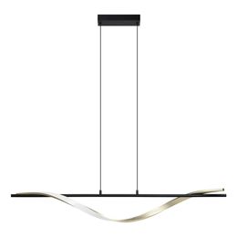 Eglo Hängeleuchte "CONAPRATO Pendellampe - Alu, Stahl - LED - 20W - IP20", schwarz, messing, gebürstet, 1, H: 120cm, 1 Stk., Leuchten, Hängelampe, Deckenlampe, Wohnzimmer, Esszimmer, L115 x B11,5 x H120 cm, Hängeleuchte