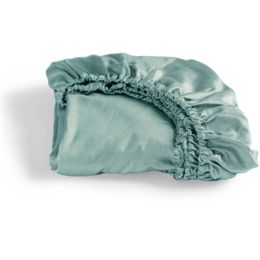 Spannbettlaken Cinderella, B:80cm L:200cmmineralgr&uuml;n, Satin, Obermaterial: 100% Baumwolle, Bettlaken, "Cinderella Sundays Satin, f&uuml;r Matratzen bis 25