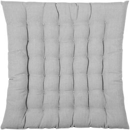 Sitzkissen Pad "Leda", light grau, unifarben, B:40cm L:40cm, Baumwolle, Dekokissen_Sitzkissen_Kissenh&uuml;llen, Sitzkissen, handgewebt