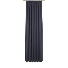Vorhang Adam "Uni Collection", blau (dunkelblau), B:142cm H:305cm, Jacquard, Baumwolle (Bio-Baumwolle), Gardinen, aus 100% Bio-Baumwolle, Ma&szlig;anfertigung
