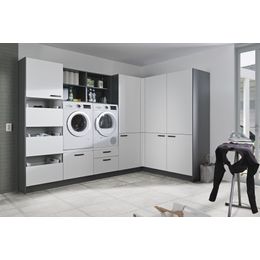 Express K&uuml;chen Schrank-Set EXPRESS K&Uuml;CHEN "Arta", grau (wei&szlig;, anthrazit), B:310cm, Holzwerkstoff, Kastenm&ouml;bel-Sets, Mehrzweckschrank, vormontiert, mit Soft-Close-Funktion, Stellbreite 310x190cm