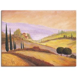 Leinwandbild Artland "Morgend&auml;mmerung", orange (farbe bild(er): orange), B:80cm H:60cm, Bilder, Leinwandbild, auf Holzrahmen gespannt