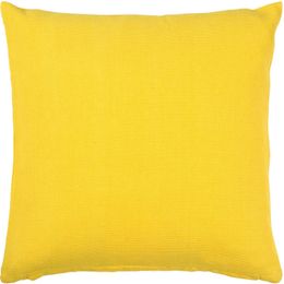 Dekokissen Pad, B:50cm L:50cmgelb, unifarben, Baumwolle, Dekokissen_Sitzkissen_Kissenh&uuml;llen, "Risotto", einzigartiges Design, 1 St&uuml;ck