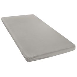 Spannbettlaken bellana "Melone Topper in Gr. 90x200, 140x200 oder 180x200 cm", silber (silberfarben), L:200cm, Mako-Jersey, Obermaterial: 100% Baumwolle, Bettlaken, Spannbettlaken, Baumwolle, f&uuml;r Matratzen bis 10 cm H&ouml;he, Spannbetttuch