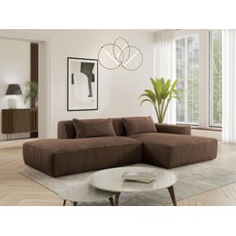 Ecksofa, B:294cm H:71cm T:165cmbraun, exxpo - SOFA FASHION, Wohnzimmer, Sofas, "Billund modernes Designsofa, bequem und elegant, Breite 294cm,