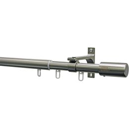 Sch&ouml;ner Wohnen Kollektion Gardinenstange "Set Mona mit Innenlauf I 1-Lauf, ausziehbar", grau, &Oslash;:19mm, SCH&Ouml;NER WOHNEN-KOLLEKTION, Gardinenstangen, mit Bohren, verschraubt, Wandmontage, Zylinder, Serie Gardinenstangen