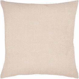 Dekokissen Pad "LILO, Made in Europe", beige (sand, unifarben), B:50cm L:50cm, Obermaterial: 100% Baumwolle, Dekokissen_Sitzkissen_Kissenh&uuml;llen, Kissenbezug ohne F&uuml;llung, Uni Farben, 1 St&uuml;ck, 35x60 cm & 50x50 cm