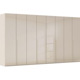 Drehtürenschrank Rauch "Kleiderschrank Schrank Garderobe Wäscheschrank BESTSELLER MONTCLAR", beige, glas beige (champagner), griffe champagner, B:400cm H:223cm T:60cm, Holzwerkstoff, Schränke, Drehtürenschrank, Front in Glas/Hochglanz/Dekor/Grauspiegel in 5 Breiten MADE IN GERMANY, Topseller