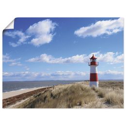Leinwandbild Artland "Leuchtturm Sylt", blau (farbe bild(er): blau), B:80cm H:60cm T:0,1cm, Papier, Bilder, Leinwandbild, als Leinwandbild, Poster in verschied. Gr&ouml;&szlig;en