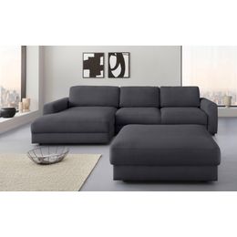 Ecksofa Home Affaire "Bloomfield, bequem und elegant, OTTOs Choice, Breite 303cm, L-Form", grau (graphite), B:303cm H:84cm T:176cm, 92% Polyester 8% Nylon, Sofas, Ecksofa, mit Bettfunktion und Bettkasten, Unser Dauertiefpreis