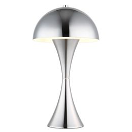 my home Tischleuchte "Dima Pilzlampe", 1, &Oslash; 20cm H: 36,1cm, 1 Stk.chromfarben, Wohnzimmer, Leuchten, Wippschalter am Kabel, Schirm in Pilzform,