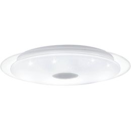 Eglo Deckenleuchte "Lanciano 1 Deckenlampe, Stahl und Kunststoff, Kristall-Effekt, Lampe", wei&szlig;, 1, &Oslash; 56cm H: 8cm, 1 Stk., Leuchten, Wand-/Deckenleuchte - H8 x &Oslash;56 cm - wei&szlig;, transparent - 33W inkl., Deckenleuchte