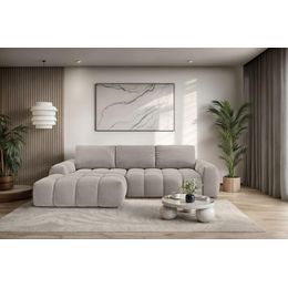Ecksofa OTTO HOME "AZITA L-Form, 270 cm - OTTO. Verl&auml;ssliche Qualit&auml;t.", beige (taupe), B:270cm H:84cm T:166,5cm, 100% Polyester, Sofas, Ecksofa, wahlweise als Schlafsofa m. Bettkasten, Bubble-Optik, Topseller