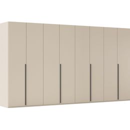 Drehtürenschrank Rauch "Kleiderschrank Schrank Garderobe Wäscheschrank BESTSELLER MONTCLAR", beige (champagner), griffe graphit, B:400cm H:223cm T:60cm, Holzwerkstoff, Schränke, Drehtürenschrank, Front in Glas/Hochglanz/Dekor/Grauspiegel in 5 Breiten MADE IN GERMANY, Topseller