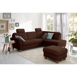 Ecksofa Home Affaire "Borkum L-Form, B: 249 cm - OTTO. Verl&auml;ssliche Qualit&auml;t.", braun (schoko), B:249cm H:87cm T:189cm, Struktur (100% Polyester);Luxus-Microfaser ALTARA NUBUCK (100% Polyester);MELROSE (100% Polyester);Luxus-Microfaser Toro (100% Polyester), Sofas, Ecksofa, optional Bettfunktion, Federkern, Topseller