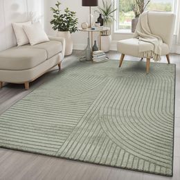 Teppich the carpet "Everest", gr&uuml;n, B:240cm H:14mm L:340cm, Polypropylen, Teppiche, Teppich, moderner Wohnzimmer Teppich hohe Flordichte