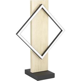 Eglo Tischleuchte "BOYAL Tischlampe - Stahl, Holz - LED - 1X13W - IP20", schwarz, braun, 1, H: 42,5cm, 1 Stk., Leuchten, Nachttischlampe, Schreibtischleuchte, Leselampe, L30 x B15 x H42,5 cm, Tischleuchte