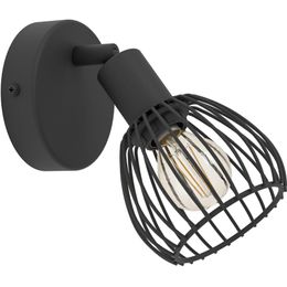 Eglo Deckenspot "SONNINO Spotlampe - Stahl - E14 - 1X40W - IP20", schwarz, 1, 1 Stk., Leuchten, Wandleuchte, Wandspot, schwenkbar, Strahler, L9,5 x B9,5 x AL18,5 cm, Deckenspot