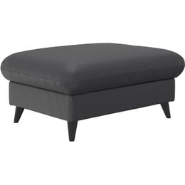 Hocker COTTAschwarz, GEDECKTES RINDSLEDER, Wohnzimmer, Hocker, "Pike Hocker mit Stauraum", Stauraum