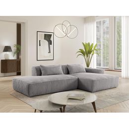 Ecksofa, B:294cm H:71cm T:165cmgrau, exxpo - SOFA FASHION, Wohnzimmer, Sofas, "Billund modernes Designsofa, bequem und elegant, Breite 294cm,