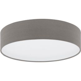 Eglo LED Deckenleuchte "Deckenlampe Anadia, Lampe aus Stoff, &Oslash;38cm, Textilschirm", taupe, 1, &Oslash; 38cm, 1 Stk., Leuchten, Stahl und Textil, Wohnzimmerlampe, Schlafzimmerlampe, Stoffschirm, LED Deckenleuchte