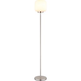 Globo LIGHTING Stehlampe "KLADORA", &Oslash; 24cm H: 157cm, 1 Stk.nickel matt, Wohnzimmer, Leuchten, Stehlampe Wohnzimmer Schlafzimmer Flur Design-Leuchte