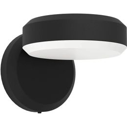 Eglo Wandleuchte "Fornaci Wandlampe, Au&szlig;enleuchte Hauswand, Metall und Kunststoff, IP54", schwarz, 3, H: 13,5cm, 1 Stk., Leuchten, Wand-/Deckenleuchte - L16 x H13,5 x AL19 cm - schwarz - 3X3,6W inkl., Wandleuchte