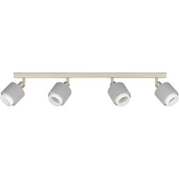 Eglo Deckenleuchte "Bellizzi Deckenstrahler schwenkbar, grau und wei&szlig;, E14, K&uuml;chenlampe", 4, H: 18,5cm, 1 Stk.silberfarben, Leuchten, Spot - L75 x B9